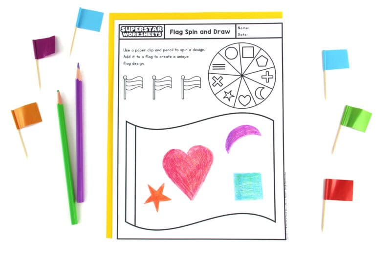 Flag Template - Superstar Worksheets