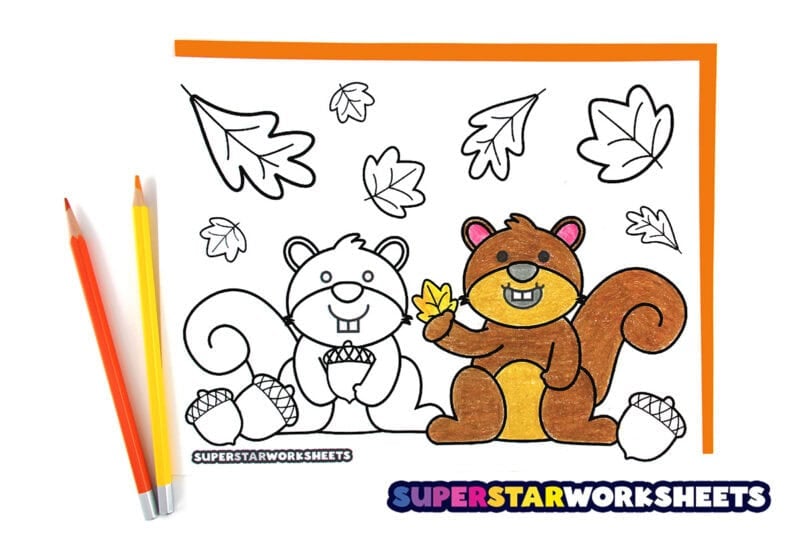 Acorn Coloring Pages (Free Printables) - Superstar Worksheets