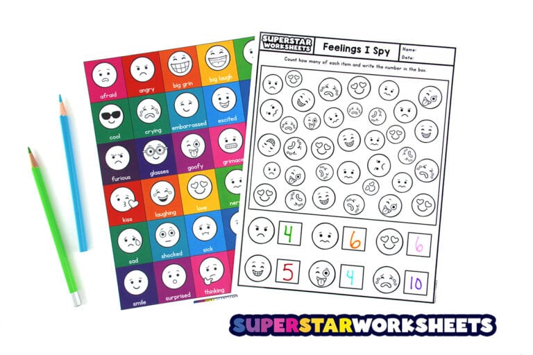 Feelings Chart - Superstar Worksheets
