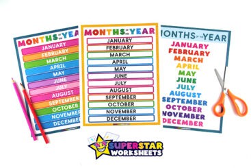 Months of the Year - Superstar Worksheets