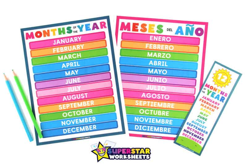 Months of the Year - Superstar Worksheets