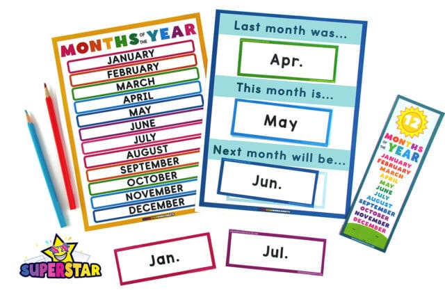 Months of the Year - Superstar Worksheets