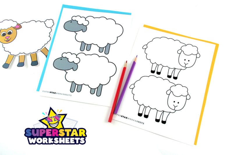 Sheep Template (Free Printables) - Superstar Worksheets