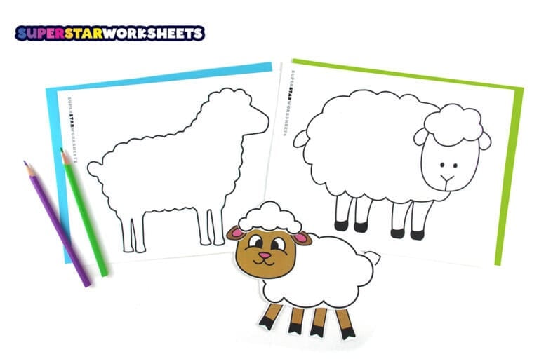 Sheep Template (Free Printables) - Superstar Worksheets