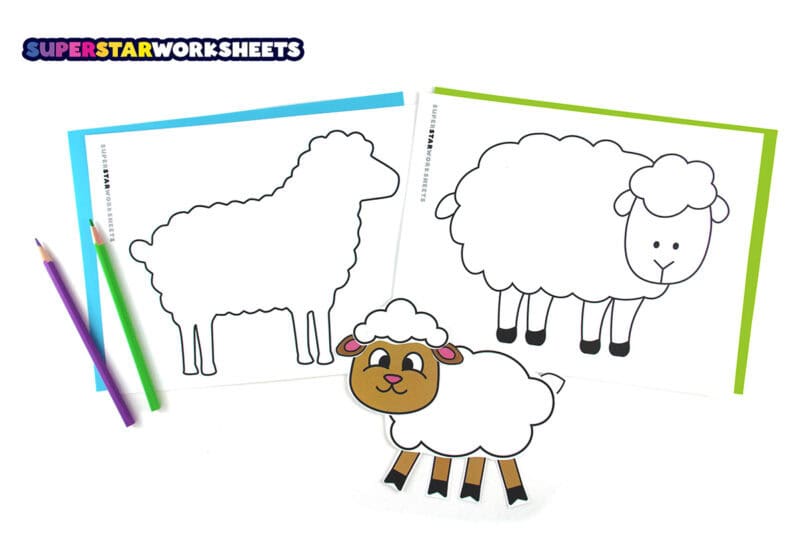 Sheep Template (Free Printables) - Superstar Worksheets