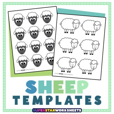 Sheep Template (Free Printables) - Superstar Worksheets