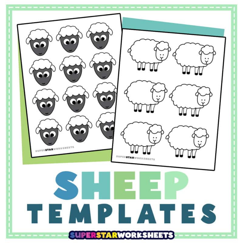 Sheep Template (Free Printables) - Superstar Worksheets