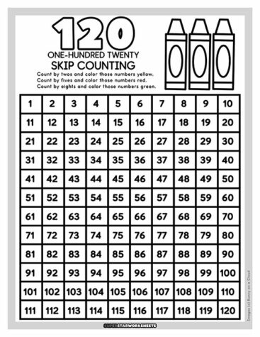 120 Chart (Free Printable) - Superstar Worksheets