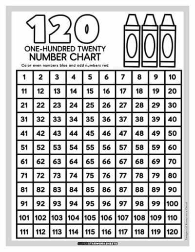 120 Chart - Superstar Worksheets