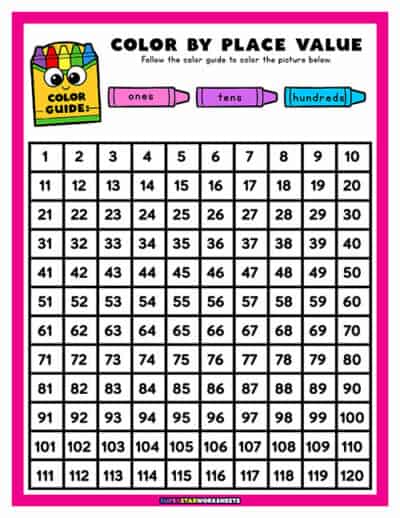 120 Chart - Superstar Worksheets