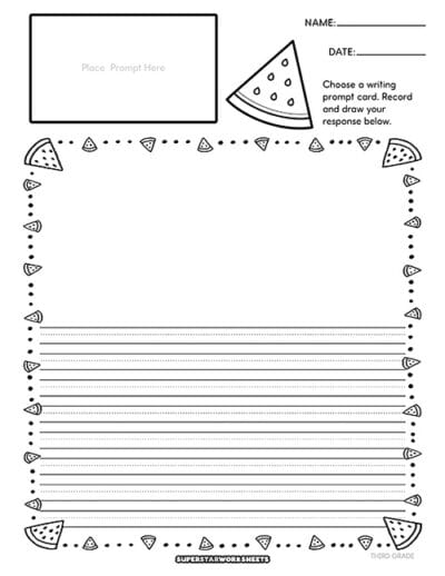 Summer Writing Prompts - Superstar Worksheets