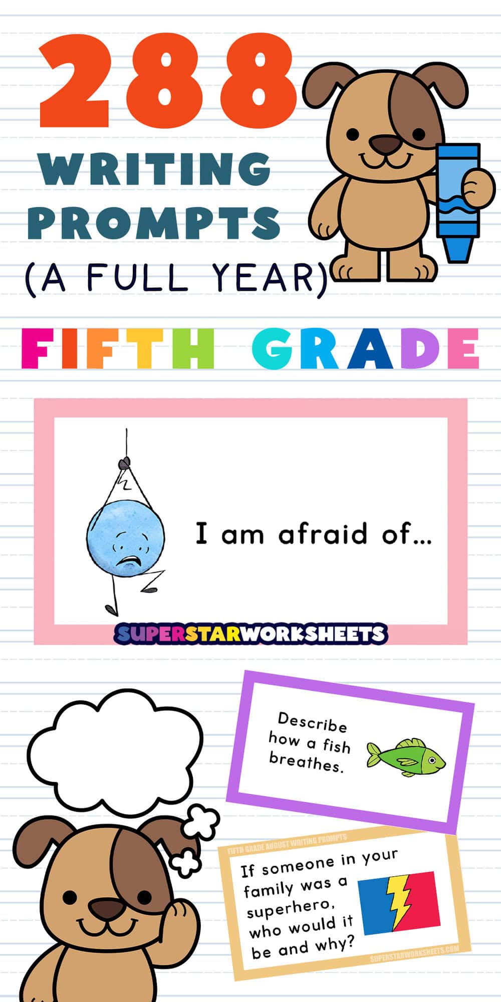 Fifth Grade Writing Prompts - Superstar Worksheets