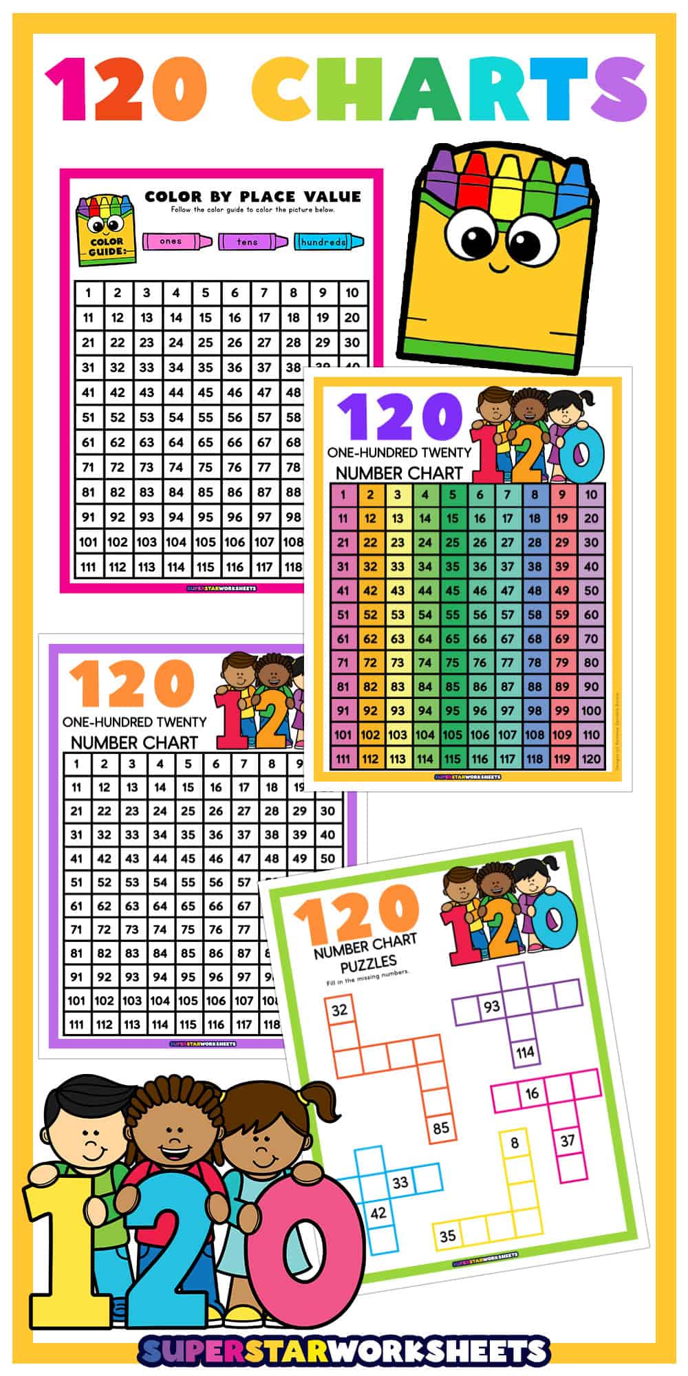 120 Chart - Superstar Worksheets
