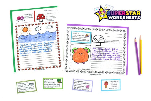 Spring Writing Prompts - Superstar Worksheets