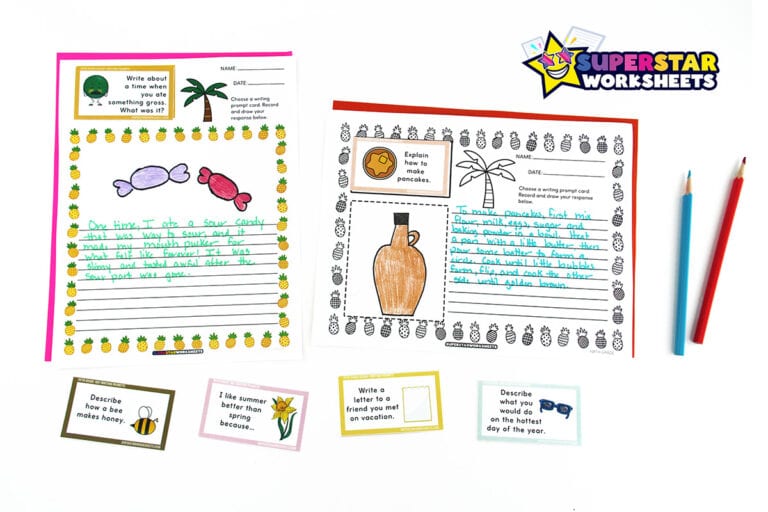 Summer Writing Prompts - Superstar Worksheets