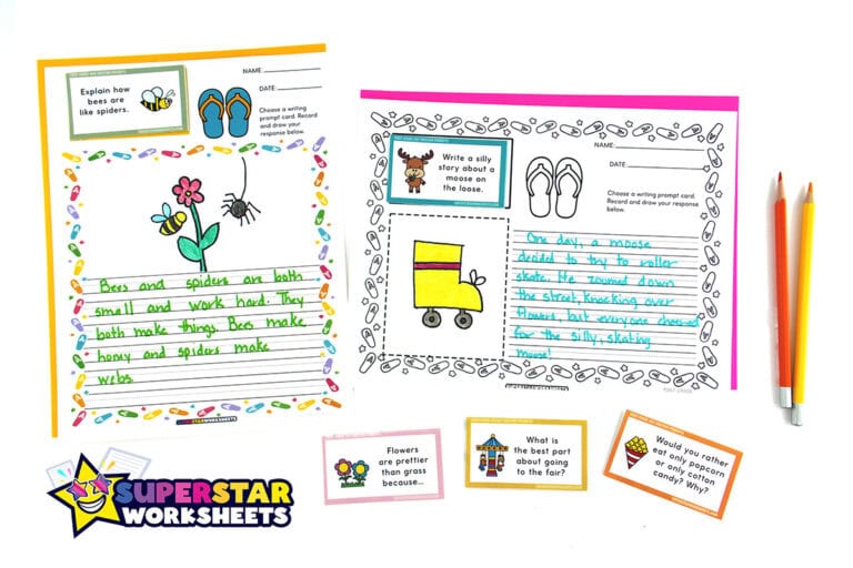 Summer Writing Prompts - Superstar Worksheets