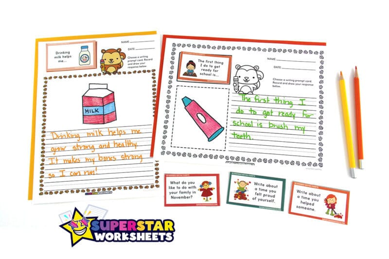 Fall Writing Prompts - Superstar Worksheets