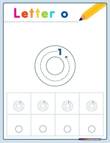 Letter O Tracing Worksheets - Superstar Worksheets