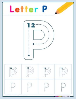 Letter P Tracing Worksheets - Superstar Worksheets