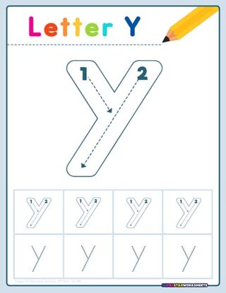Letter Y Tracing Worksheets - Superstar Worksheets