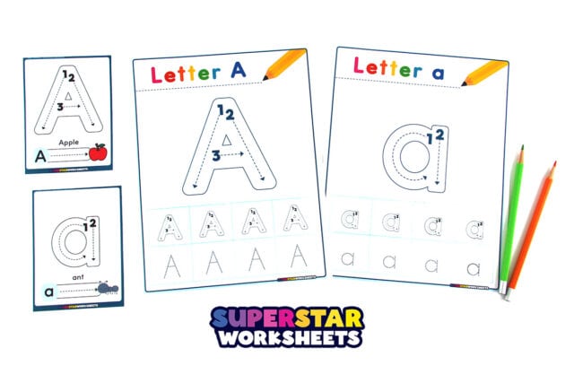Letter A Tracing Worksheets - Superstar Worksheets