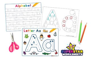 Letter A Tracing Worksheets - Superstar Worksheets