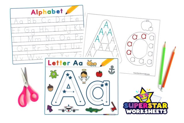 Letter A Tracing Worksheets - Superstar Worksheets