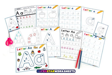 Letter A Tracing Worksheets - Superstar Worksheets
