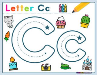Letter C Tracing Worksheets - Superstar Worksheets