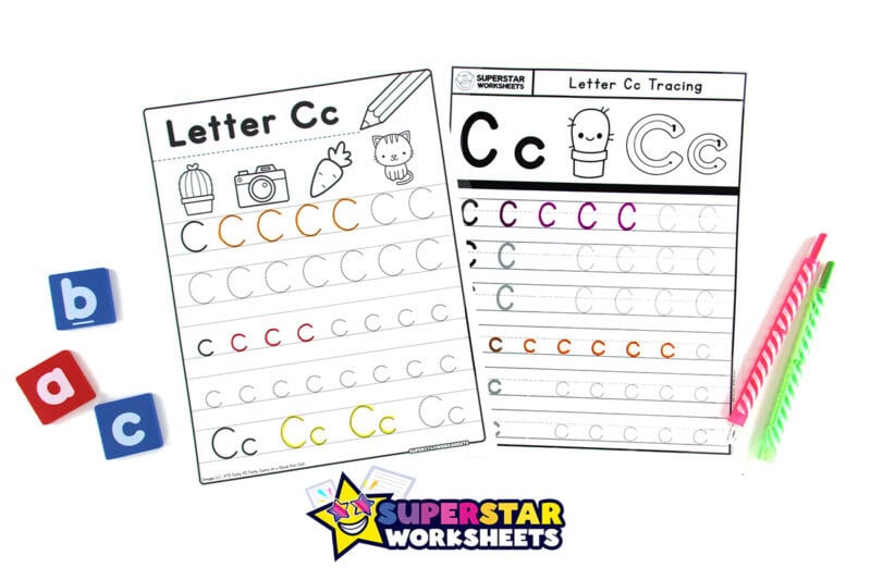 Letter C Tracing Worksheets - Superstar Worksheets