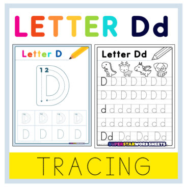 Letter D Tracing Worksheets - Superstar Worksheets
