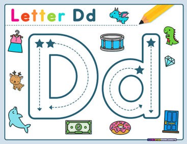 Letter D Tracing Worksheets - Superstar Worksheets