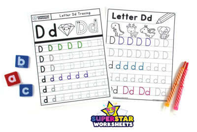 Letter D Tracing Worksheets - Superstar Worksheets