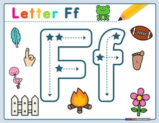Letter F Tracing Worksheets - Superstar Worksheets