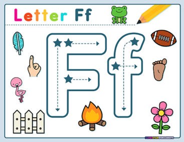 Letter F Tracing Worksheets - Superstar Worksheets