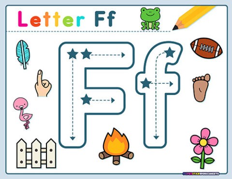 Letter F Tracing Worksheets - Superstar Worksheets