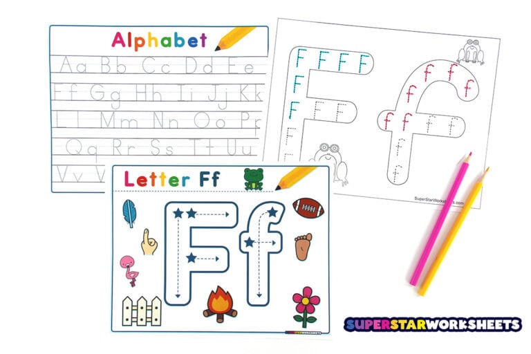 Letter F Tracing Worksheets - Superstar Worksheets