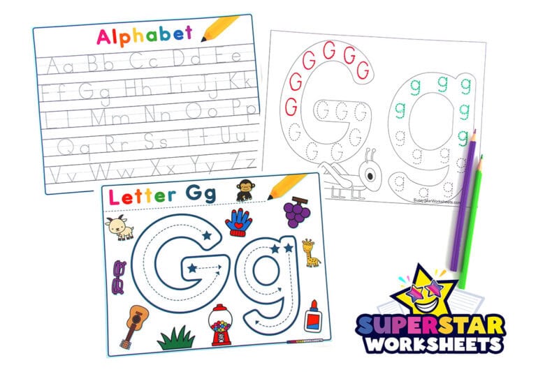 Letter G Tracing Worksheets - Superstar Worksheets