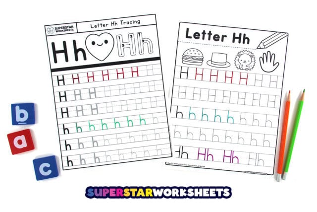 Letter H Tracing Worksheets - Superstar Worksheets