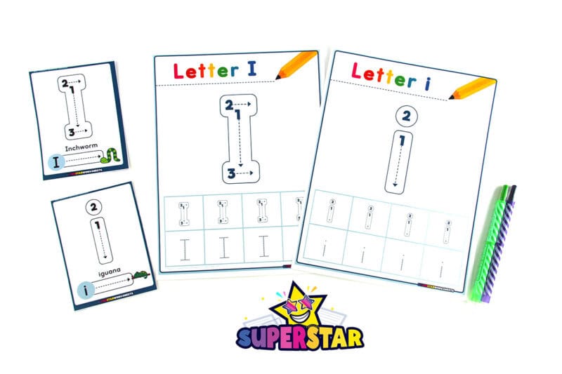 Letter I Tracing Worksheets - Superstar Worksheets