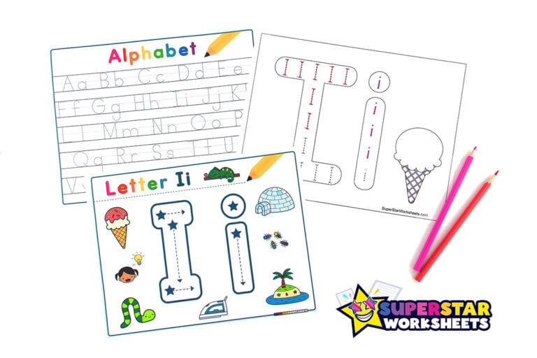 Letter I Tracing Worksheets - Superstar Worksheets