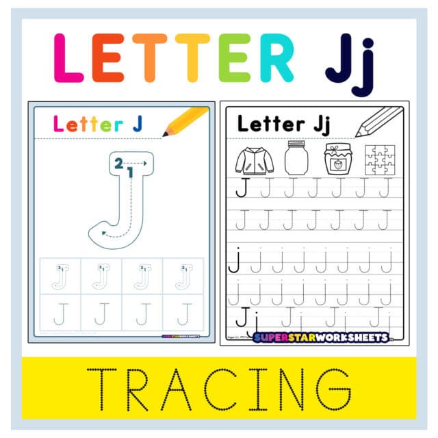 Letter J Tracing Worksheets - Superstar Worksheets