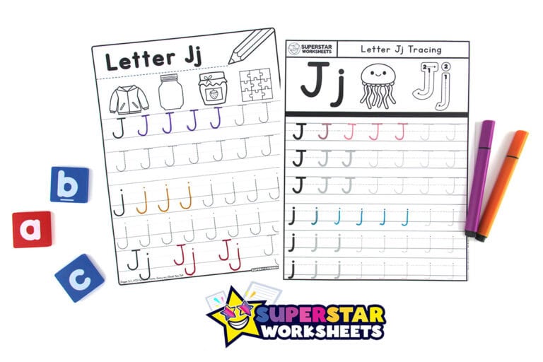 Letter J Tracing Worksheets - Superstar Worksheets