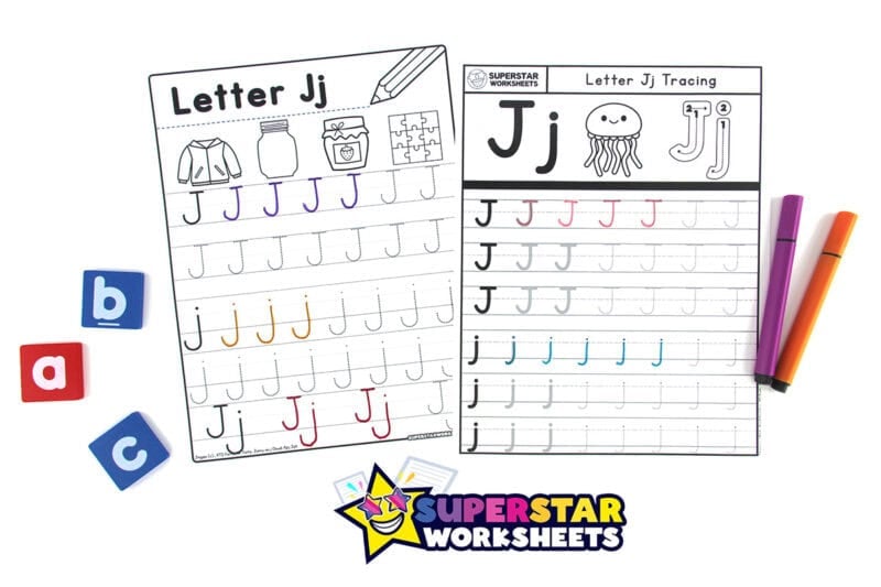 Letter J Tracing Worksheets - Superstar Worksheets