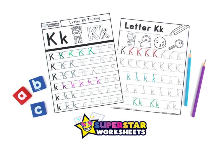 Letter K Tracing Worksheets - Superstar Worksheets