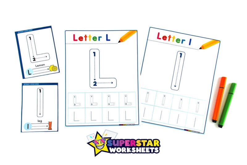 Letter L Tracing Worksheets - Superstar Worksheets