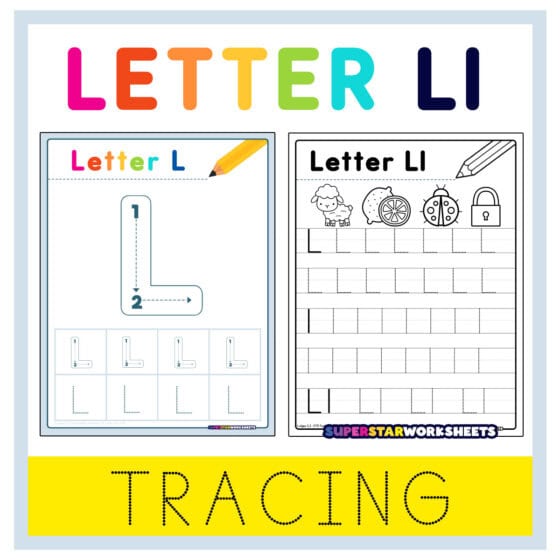 Letter L Tracing Worksheets - Superstar Worksheets