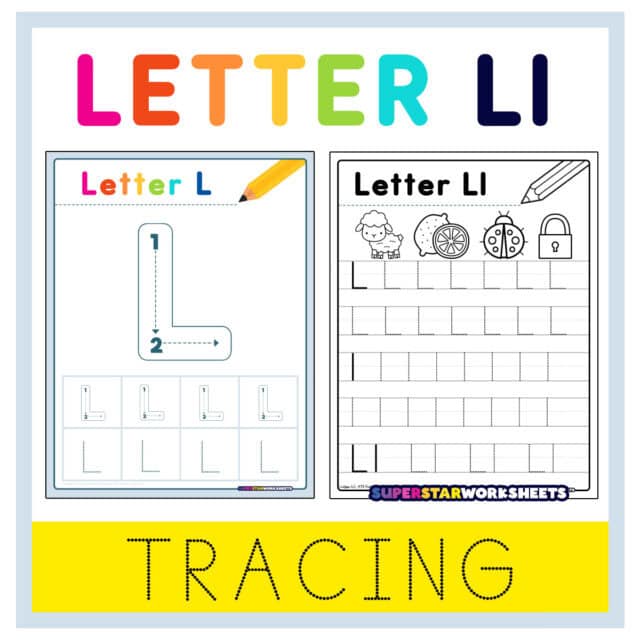 Letter L Tracing Worksheets - Superstar Worksheets