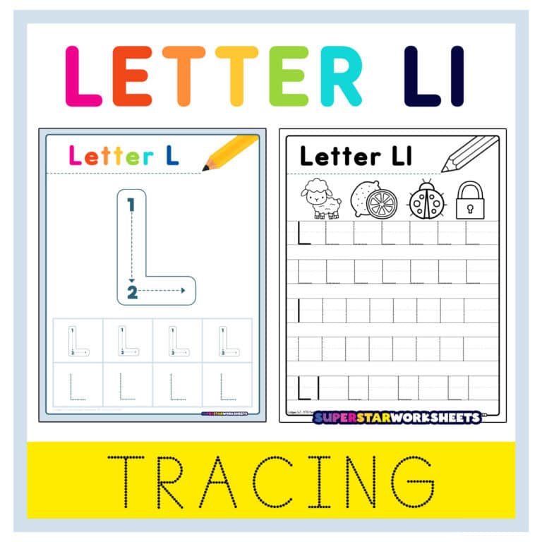 Letter L Tracing Worksheets - Superstar Worksheets