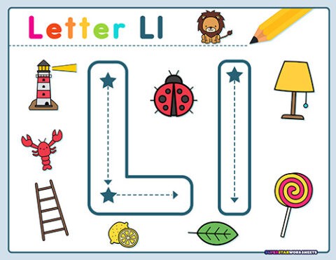 Letter L Tracing Worksheets - Superstar Worksheets